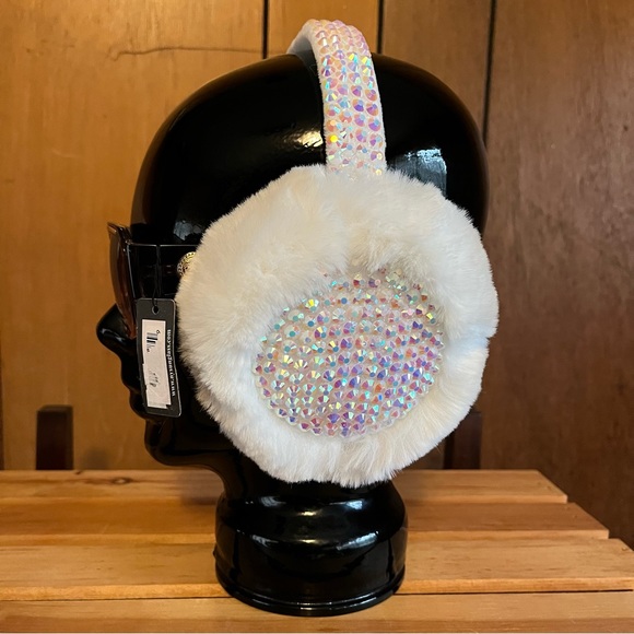 Accessories | Snow White Bling Ear Muffs | Poshmark